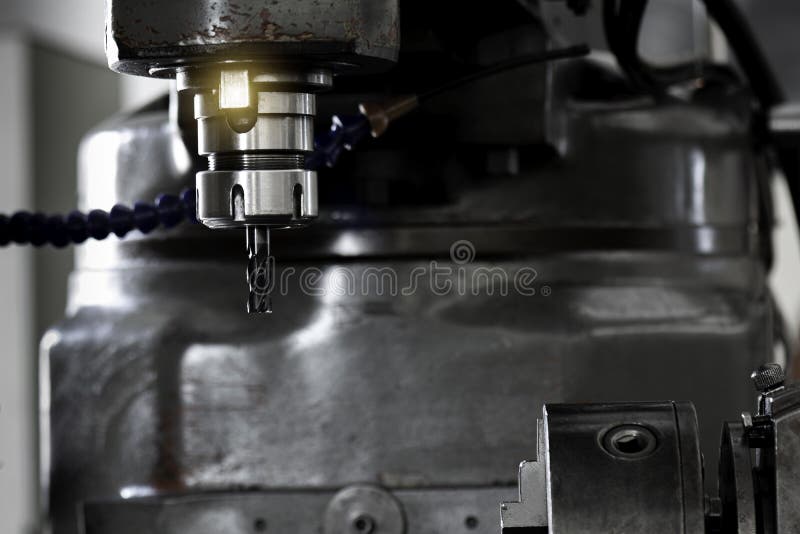 Endmill Cutting Tool in Collet Tool Holder Metalworking Process on ...