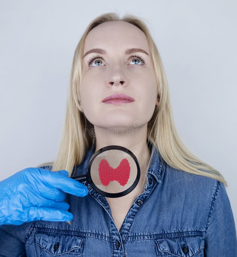 An Endocrinologist Examines a Patient S Thyroid Gland. Prevention and ...