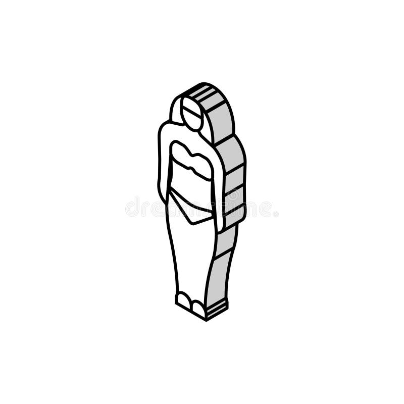 Endomorph Female Body Type Isometric Icon Vector Illustration Stock