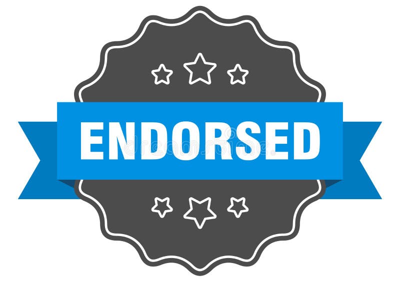 Endorsed Label. Endorsed Isolated Seal. Sticker. Sign Stock Vector ...