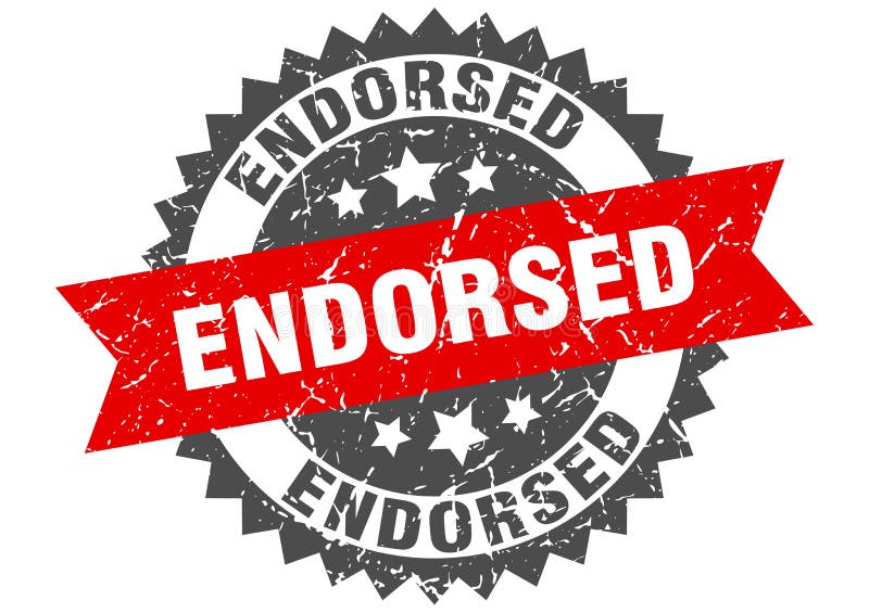 Endorsed Stamp. Endorsed Label. Round Grunge Sign Stock Vector ...
