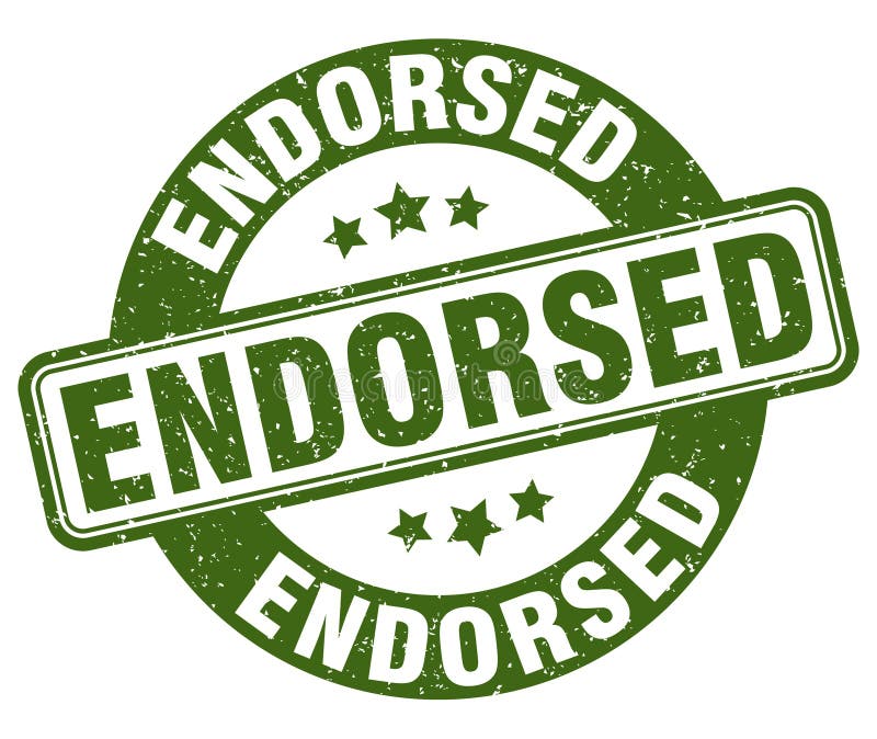 Endorsed Stamp. Endorsed Label. Round Grunge Sign Stock Vector ...