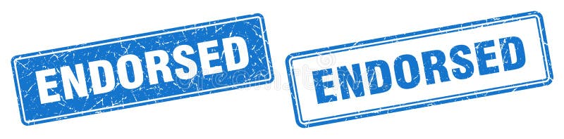Endorsed Stamp Set. Endorsed Square Grunge Sign Stock Vector ...