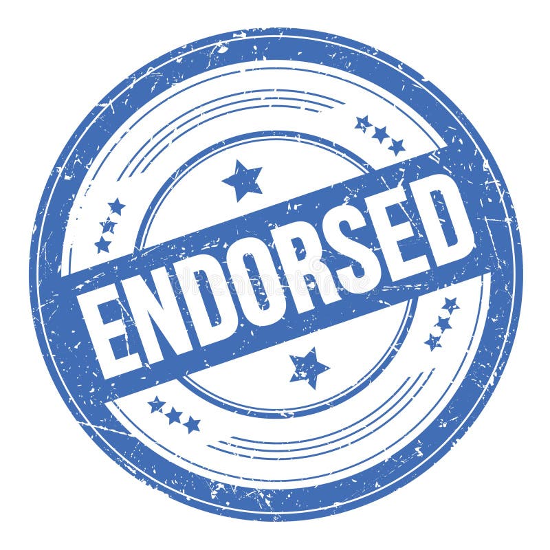 ENDORSED Text on Red Grungy Vintage Round Stamp Stock Illustration ...
