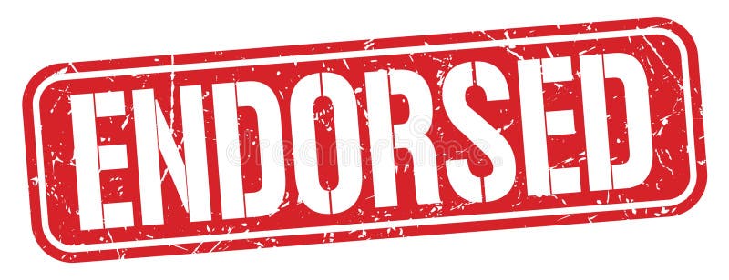 ENDORSED Text Written on Red Stamp Sign Stock Illustration ...