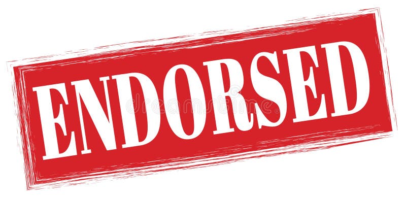 ENDORSED Text Written on Red Stamp Sign Stock Illustration ...