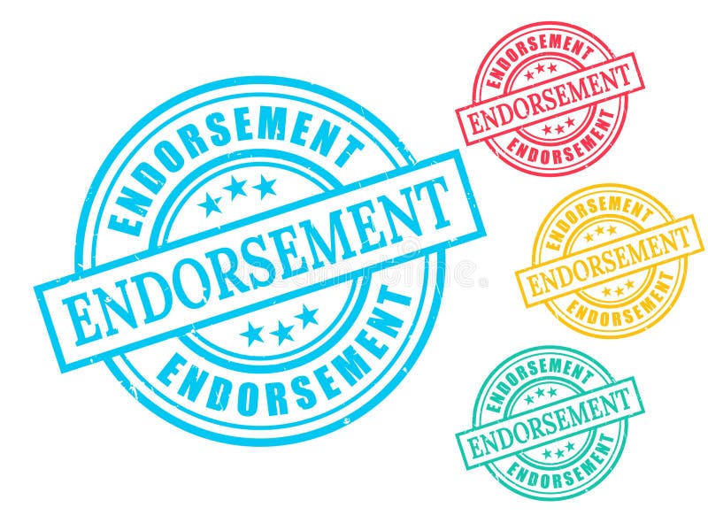 Endorsement Grunge Rubber Stamp Collection, Official Approval Vector ...
