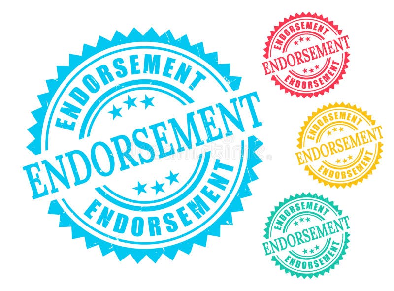 Endorsement Seal Pack, Grunge Rubber Official Recognition Vector Labels ...