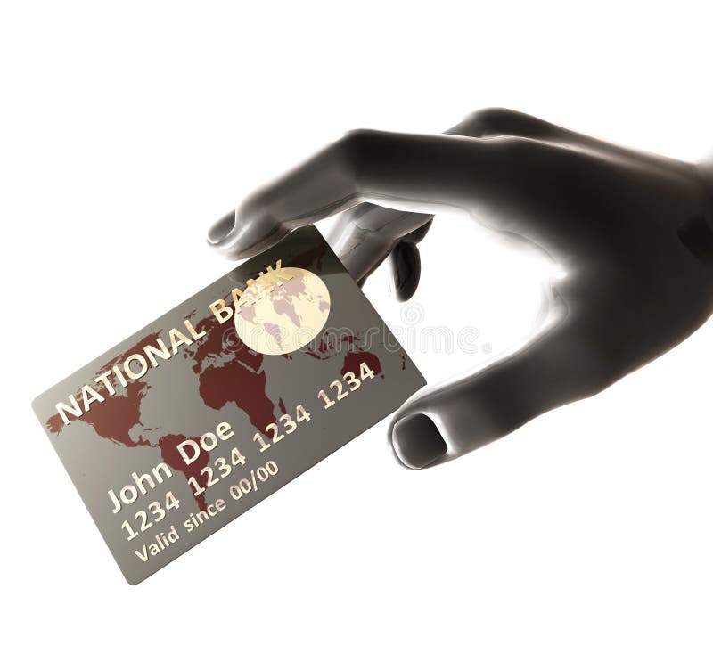 Endorsing Silver Credit Card Stock Illustration - Illustration of offer ...