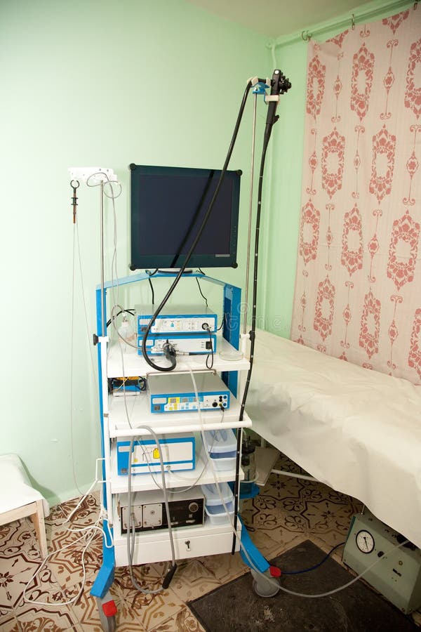 Endoscope Equipment in Medical Clinic Stock Image - Image of interior ...