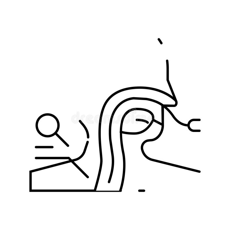 Endoscopic Procedure Gastroenterologist Line Icon Vector Illustration ...