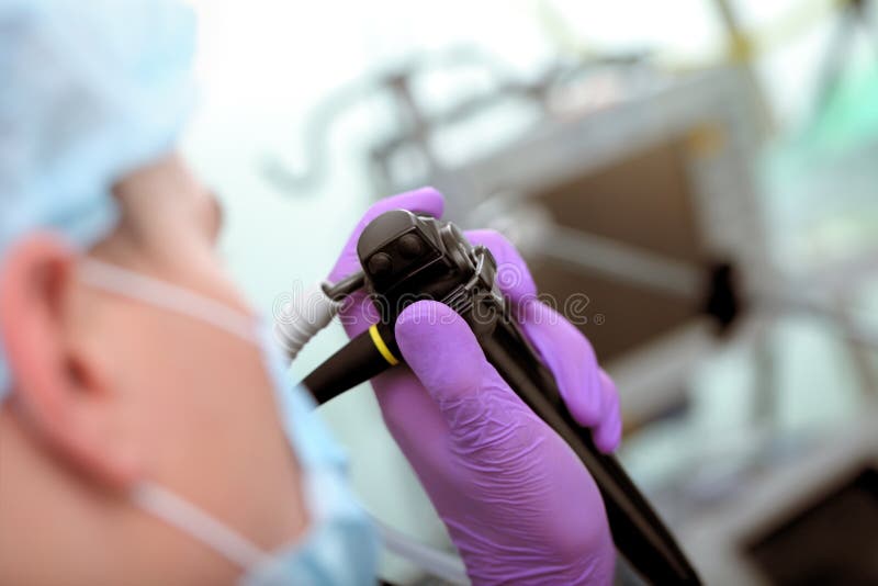 Endoscopist Carries Out Examination of the Patient Stock Photo - Image ...