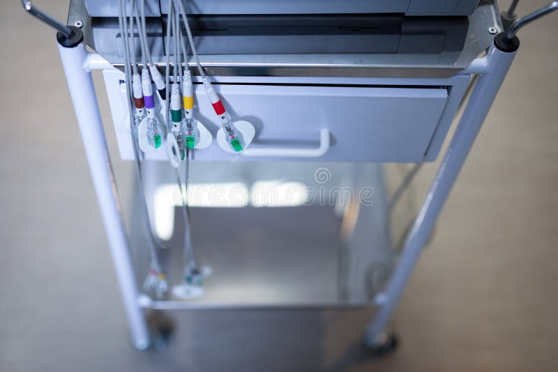 Endoscopy Cart Machine on Floor of Hospital Ward Stock Photo - Image of ...
