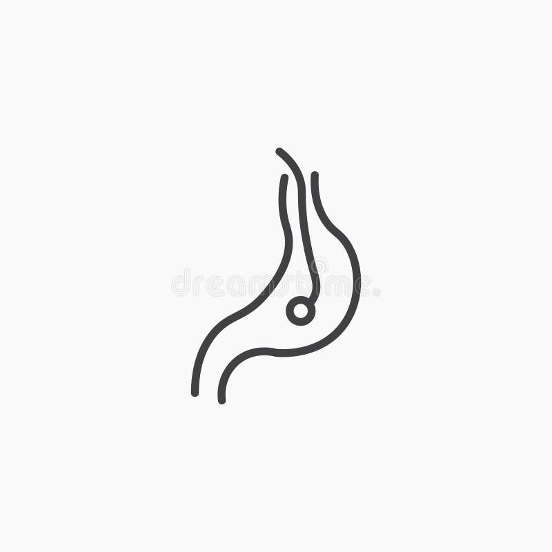 Endoscopy icon vector stock vector. Illustration of intestinal - 348311880