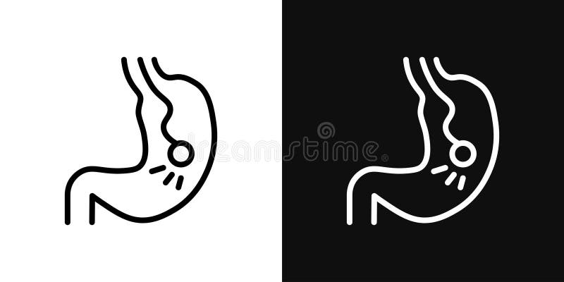 Endoscopy Icon Set. Gastrointestinal Endoscope Examing Vector Symbol in ...