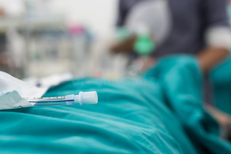 Endotracheal Tube Prepare for Intubation Stock Image - Image of ...