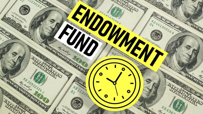 Endowment Fund is Shown Using the Text and Photo of Dollars Stock Photo ...
