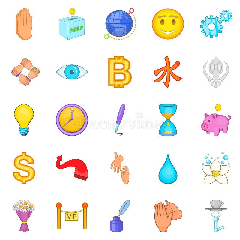 Endowment Icons Set Cartoon Style Stock Illustrations – 8 Endowment ...