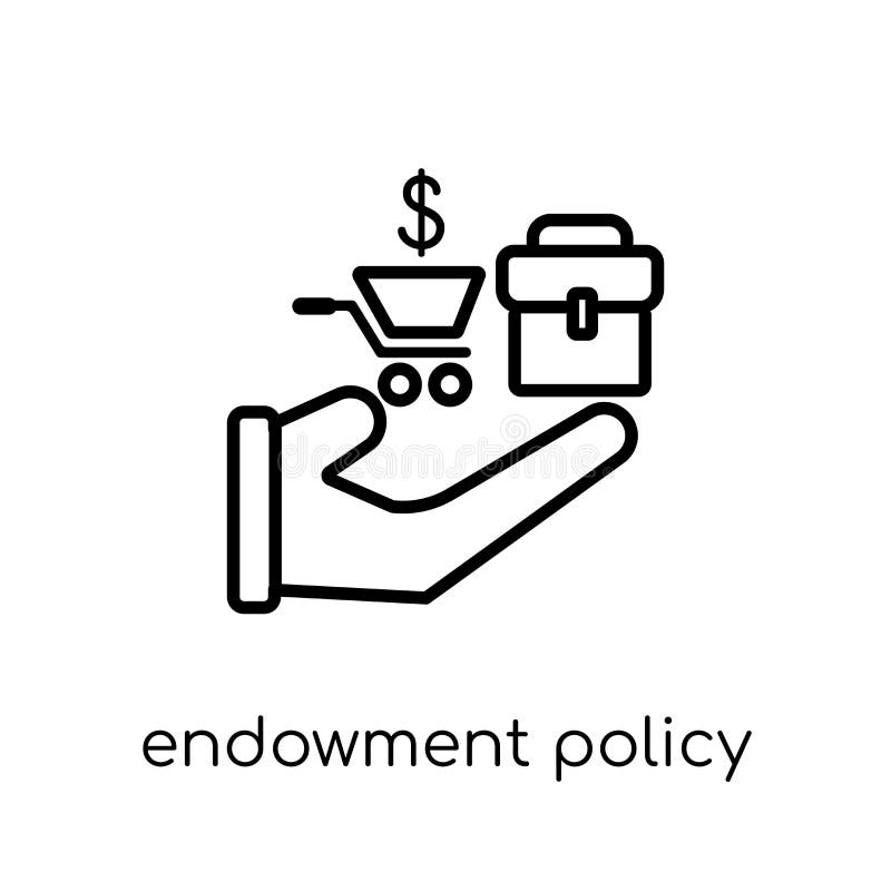 Endowment Policy Icon. Trendy Modern Flat Linear Vector Endowment ...
