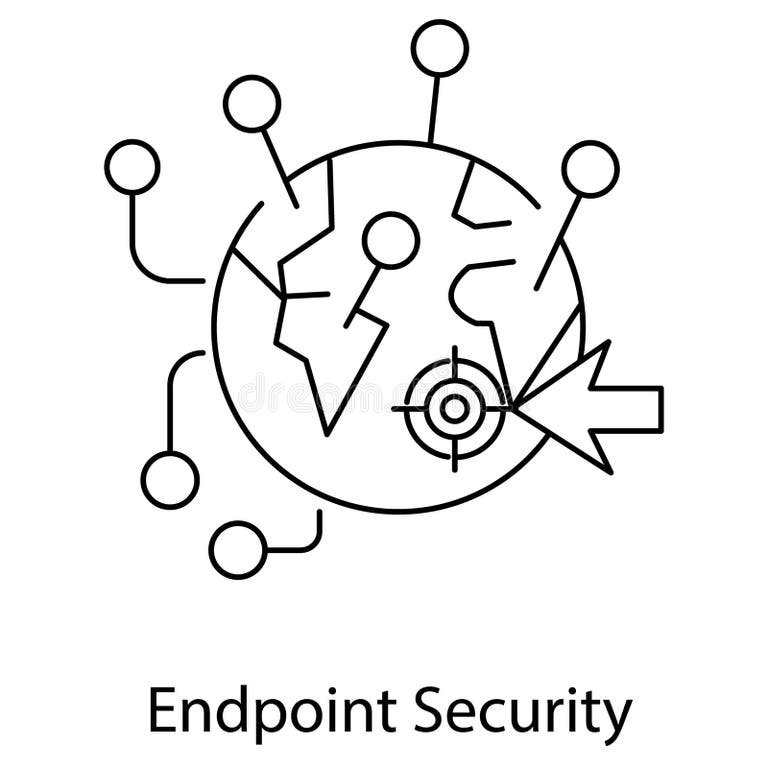 Endpoint Security Icon. Vector Design Stock Illustration - Illustration ...