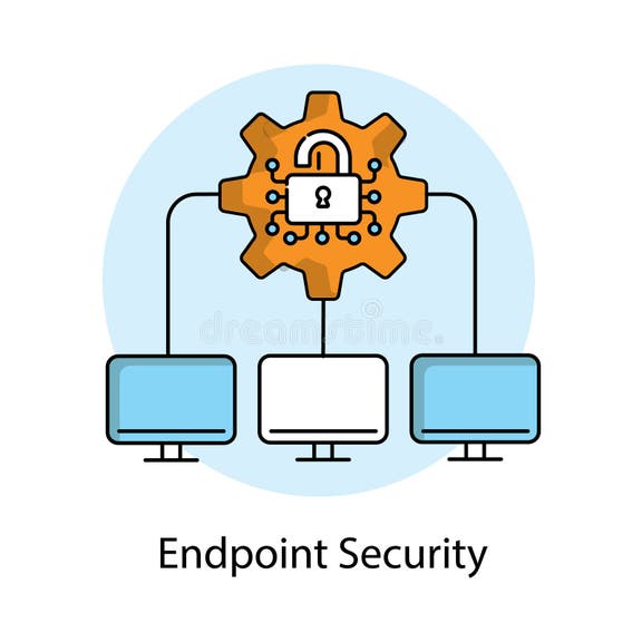 Endpoint Security Icon. Vector Design Stock Illustration - Illustration ...