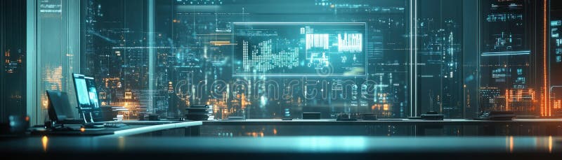 Endpoint Security Solutions, a Futuristic Office Scene Showcasing ...