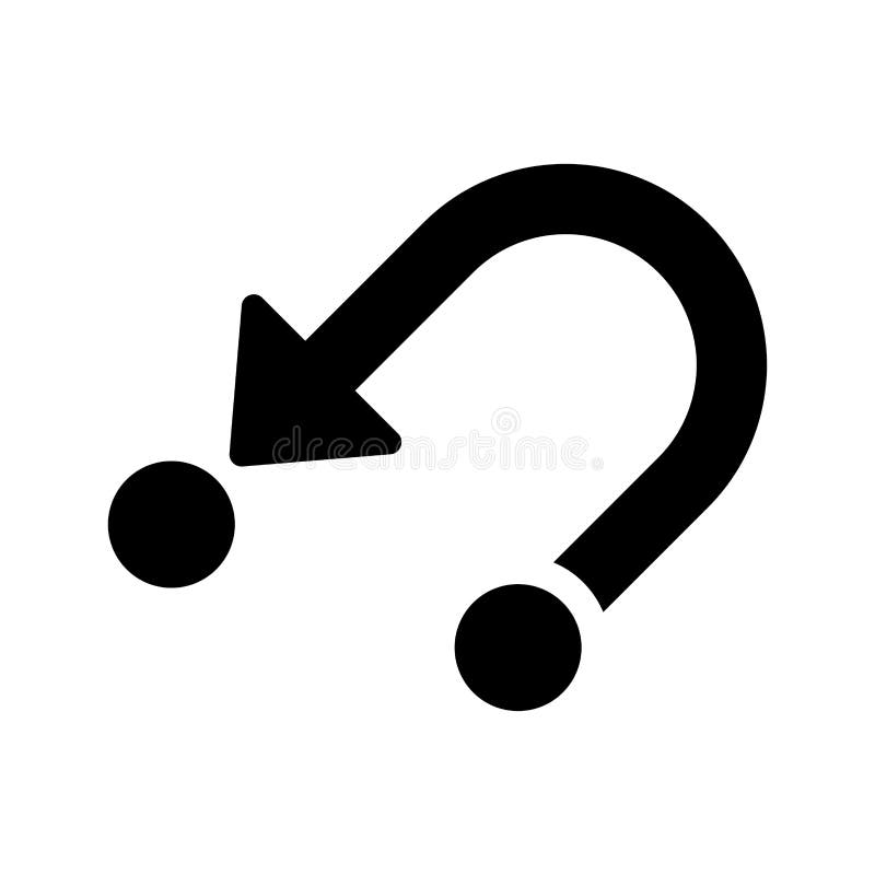 Endpoints Icon. Black Vector Graphics Stock Vector - Illustration of ...