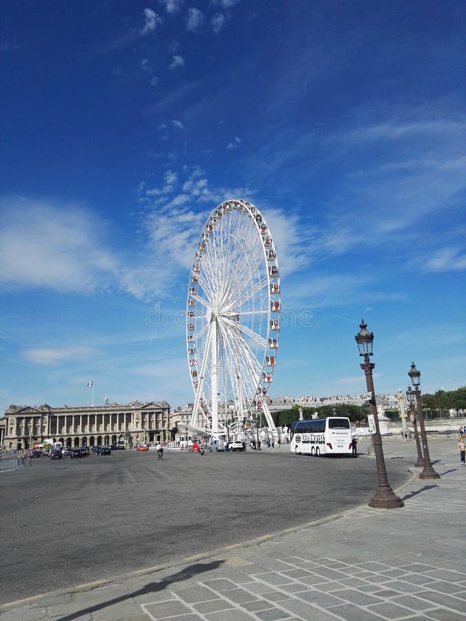 Endroit Concorde Paris De Grande Roue Photo stock éditorial - Image du ...