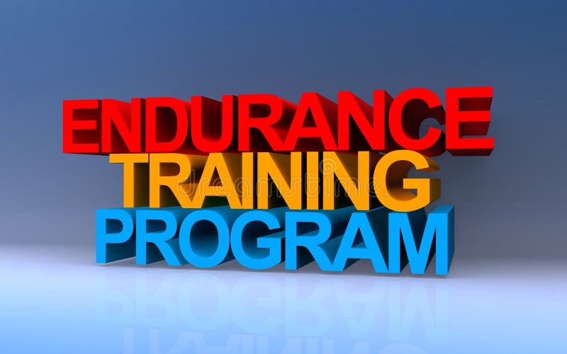Endurance Training Program on Blue Stock Illustration - Illustration of training, programs ...