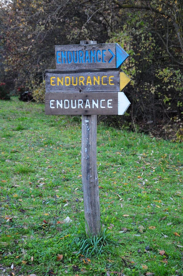 Endurance Wooden Street Sign Stock Photos - Free & Royalty-Free Stock ...