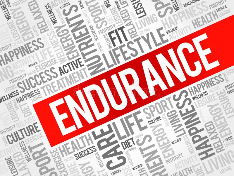 ENDURANCE Word Cloud, Fitness Stock Illustration - Illustration of ...