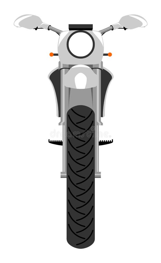 Enduro Motorcycle Front View Vector Illustration Stock Vector ...