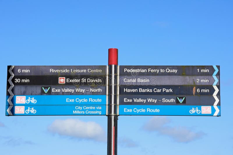 Information Sign, Exeter, UK. Editorial Photo - Image of outside ...
