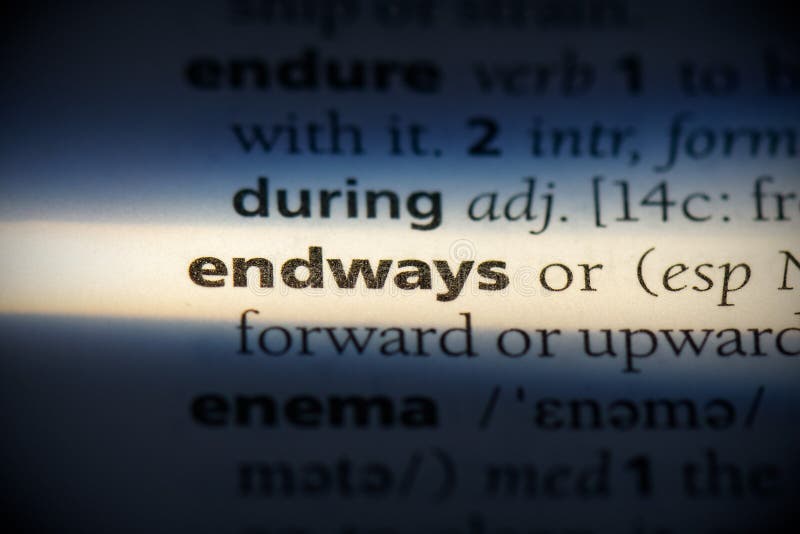 Endways stock photo. Image of etymology, thesaurus, paper - 161578566