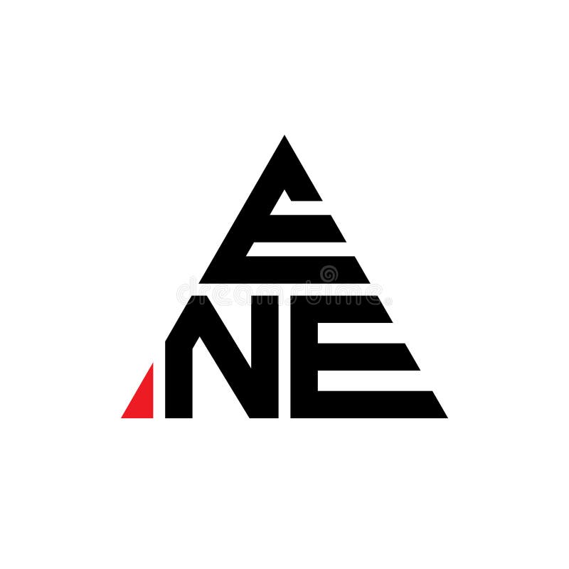 ENE Triangle Letter Logo Design with Triangle Shape. ENE Triangle Logo ...