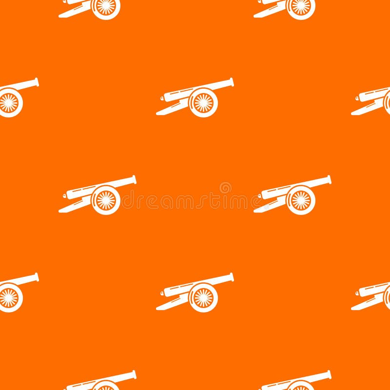 Enemy Cannon Pattern Vector Orange Stock Vector - Illustration of icon ...