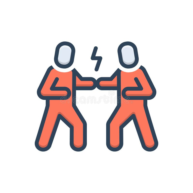 Color Illustration Icon for Enemy, Foe and Antagonist Stock ...