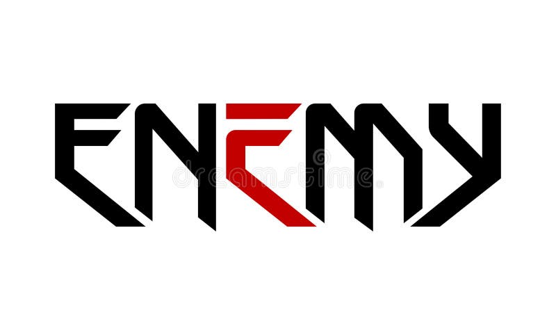 Enemy Typography Design, for T-shirt, Poster, Sticker and Other Uses ...