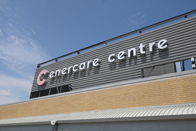 Enercare centre sign editorial stock image. Image of company - 351310494