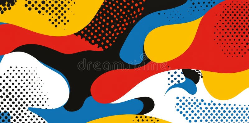 Energetic Abstract Art Showcasing Bright Colors in Bold Lines and ...