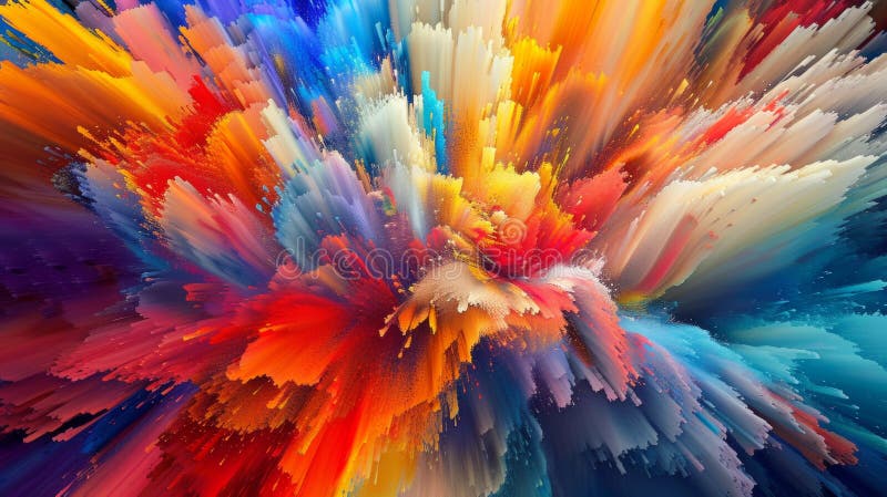 Energetic Abstract Background Showcasing a Burst of Vibrant Hues and ...