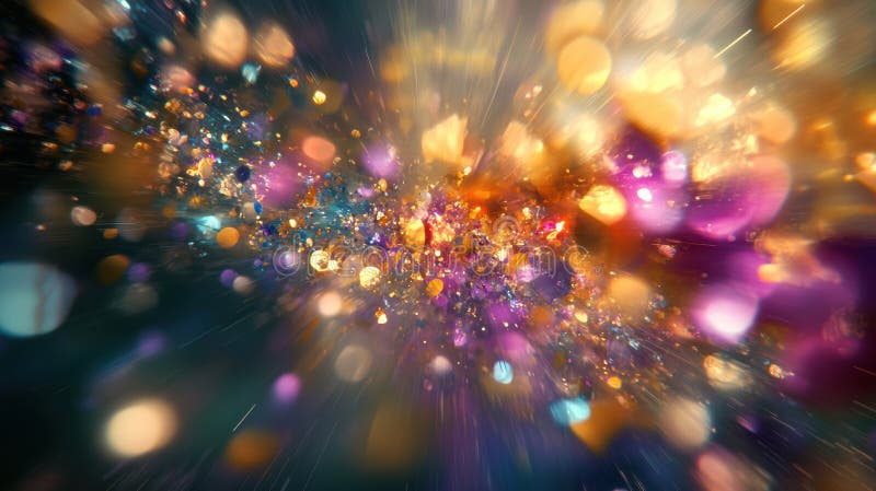 Energetic Abstract Shapes in Harmonious Bursts of Color Stock ...