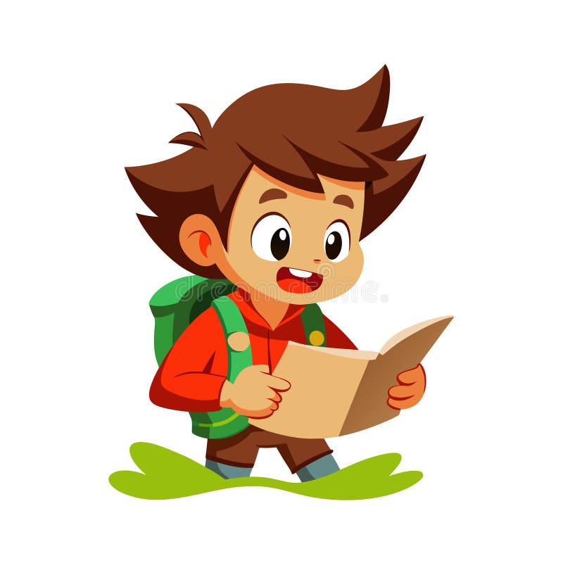 Energetic Adventurous Boy Character Stock Vector - Illustration of ...