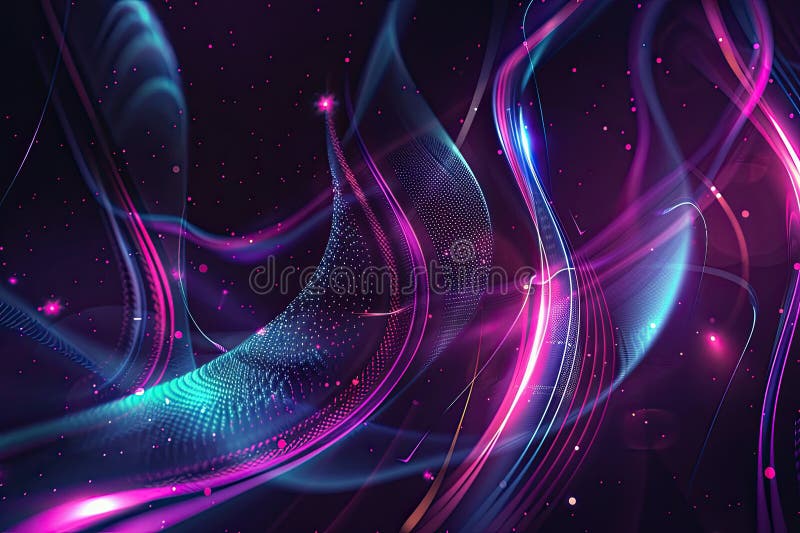 Energetic Background with Neon Light Effects, Creating a Modern and ...
