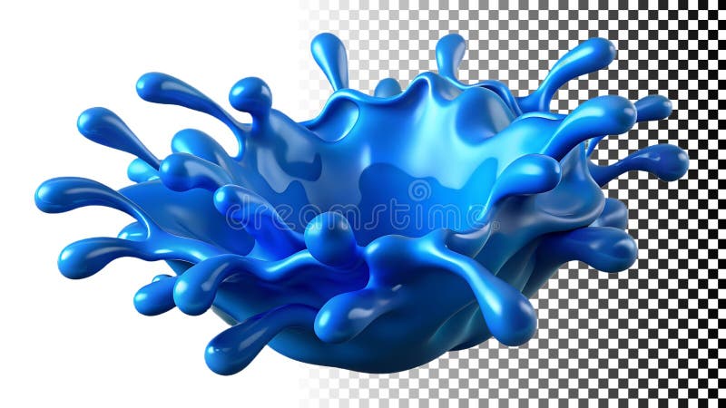 Blue Water Splash, Liquid Motion, and Dynamic Burst Effect Png ...