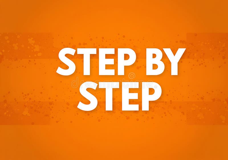 Energetic Bold Orange Banner with Step by Step Motivational Message ...