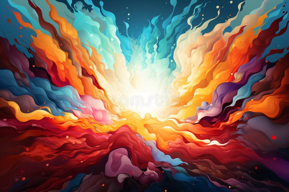 Energetic Burst Banner Flat Style Frame with Explosion and Copy Space ...