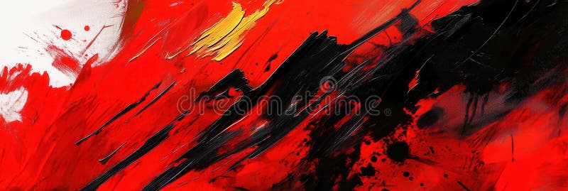 Energetic Chaos of Red and Black Splashes Creates a Visual ...