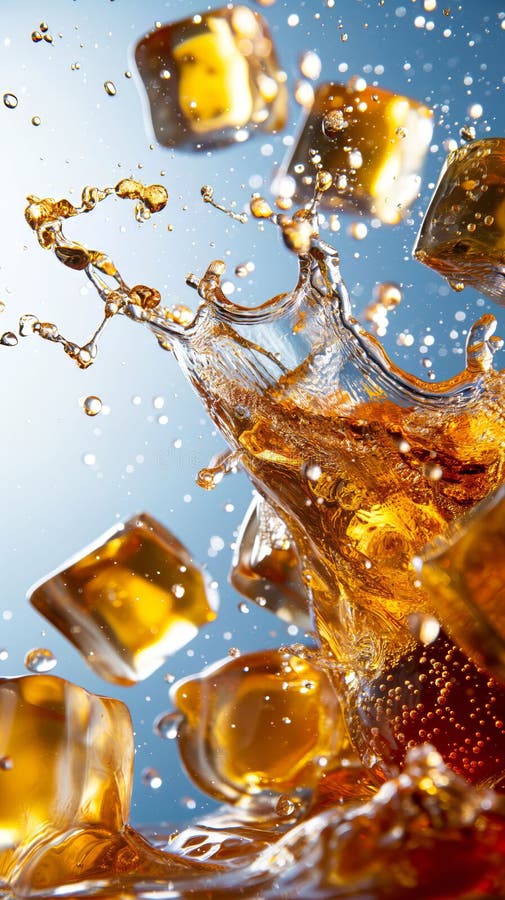 Energetic Cola Splash Dance Stock Photo - Image of sparkling ...
