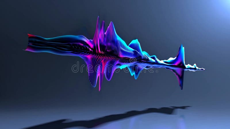 Dynamic 3D Color Soundwave Animation — Abstract Tech Visualization ...